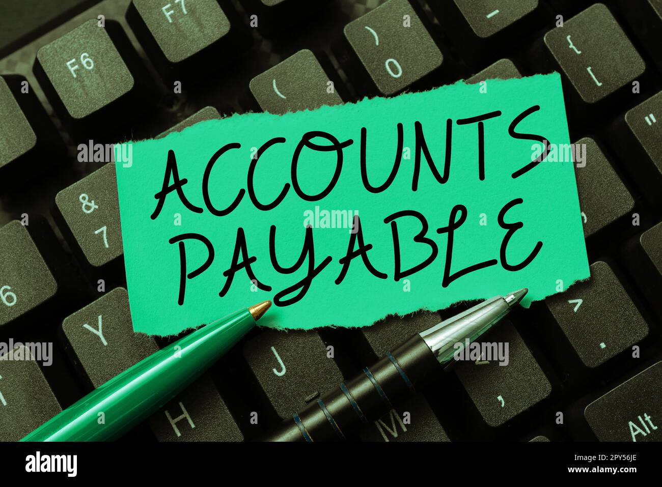 Text sign showing Accounts Payable. Business idea money owed by a ...