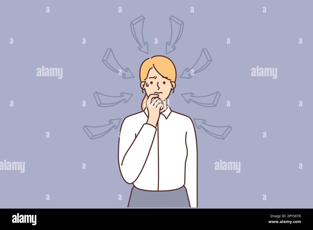 Woman career direction arrows hi-res stock photography and images - Alamy