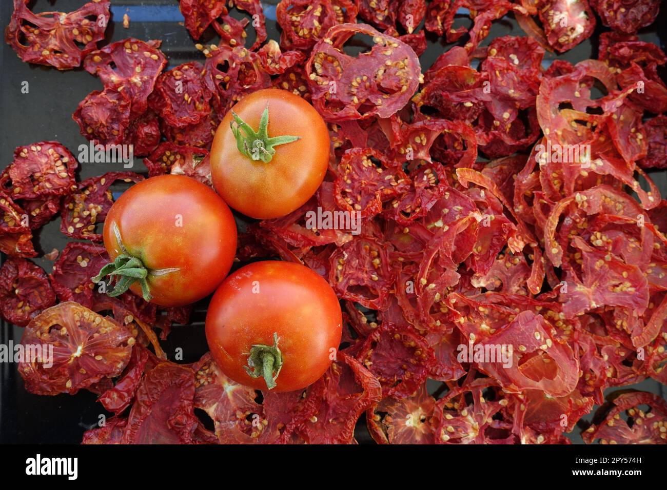 homemade sun-dried tomatoes,close-up organic dried tomatoes Stock Photo ...