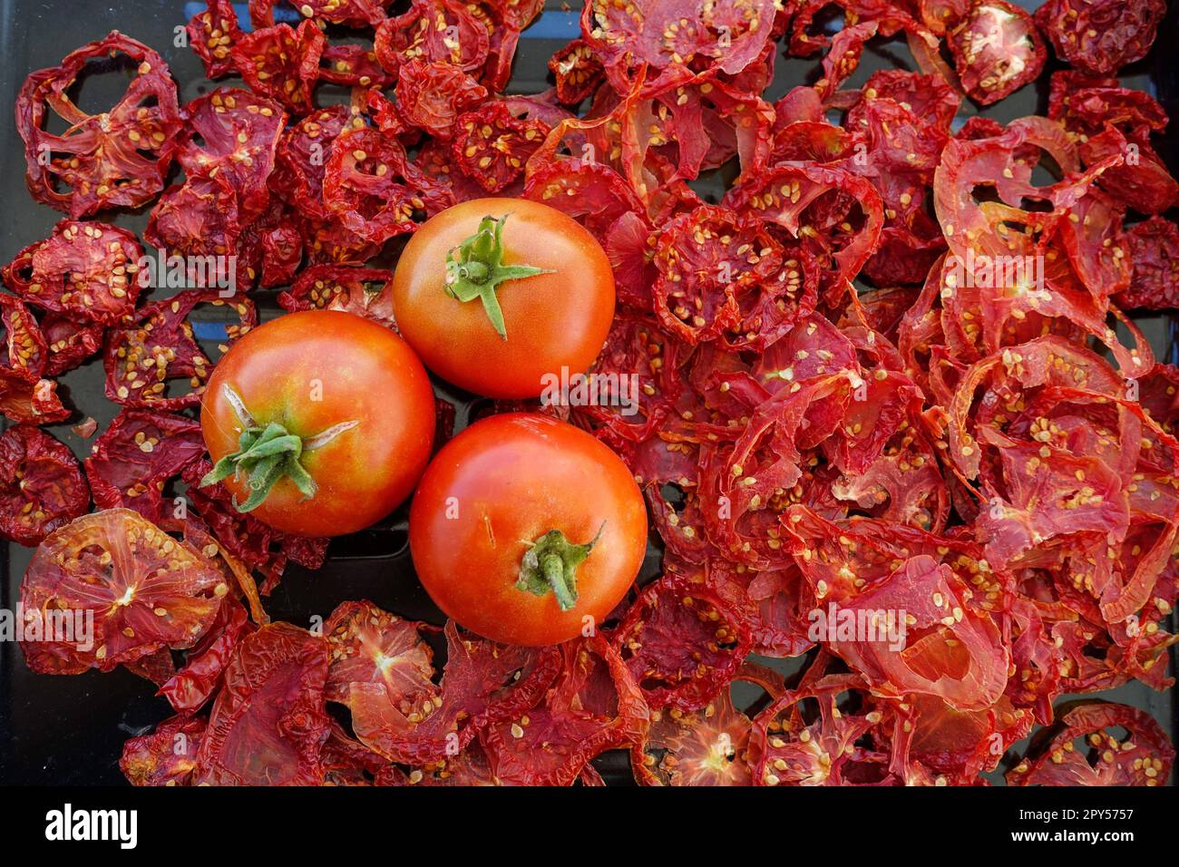homemade sun-dried tomatoes,close-up organic dried tomatoes Stock Photo ...