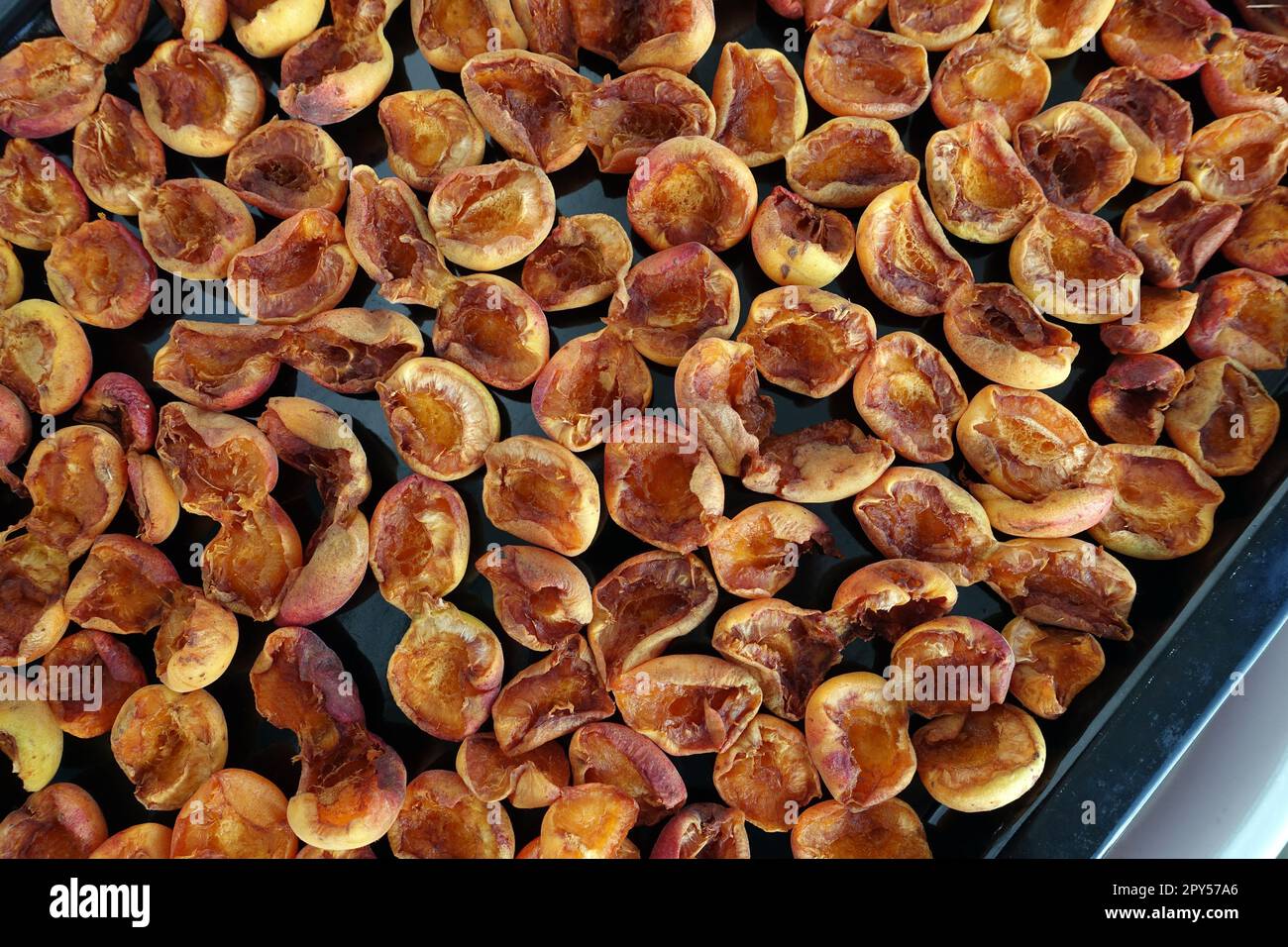 homemade apricot drying process, fruit drying process in summer, drying ...