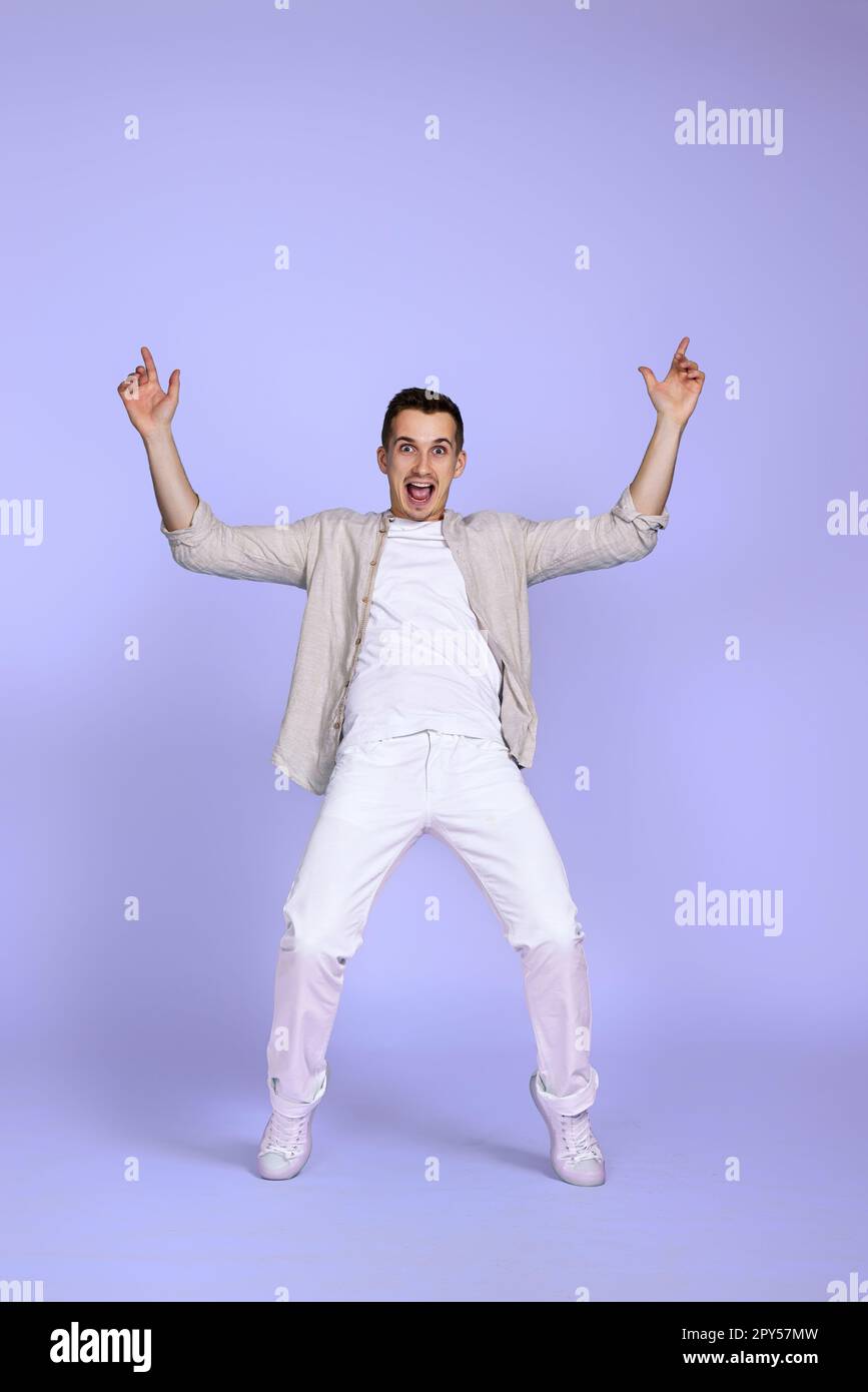 Funny young happy man hi-res stock photography and images - Alamy