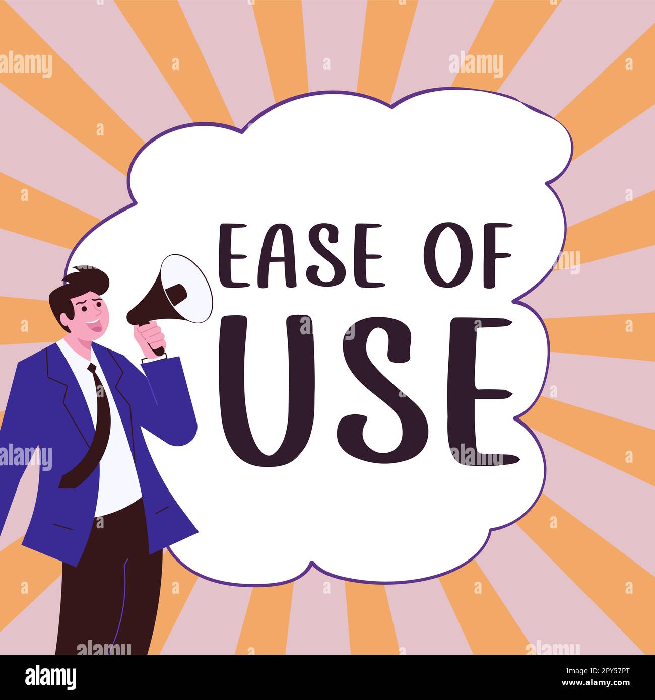 Text sign showing Ease Of Use. Business concept User friendly easy to operate simple technology ...