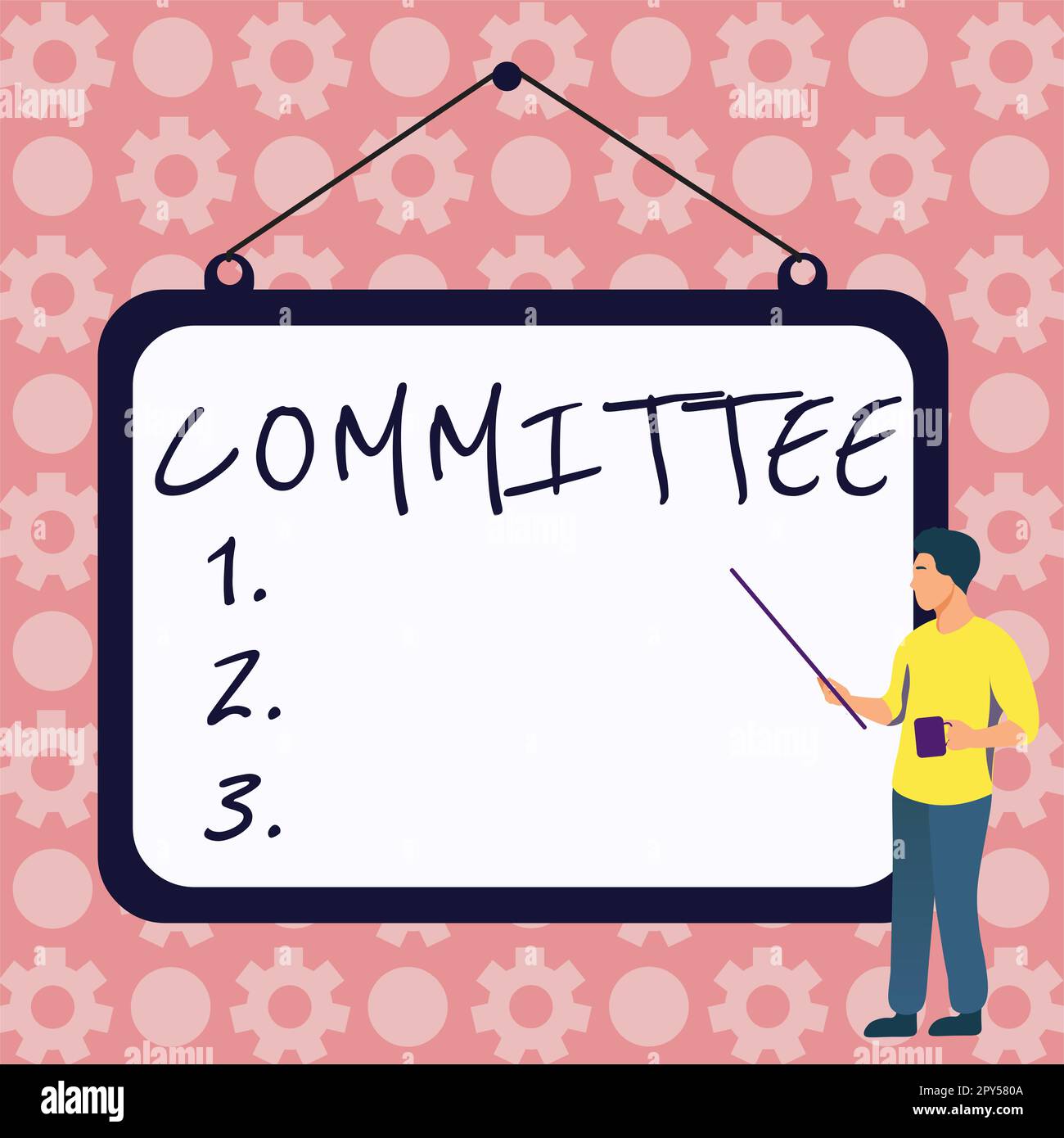 Conceptual display Committee. Business overview Group of people ...