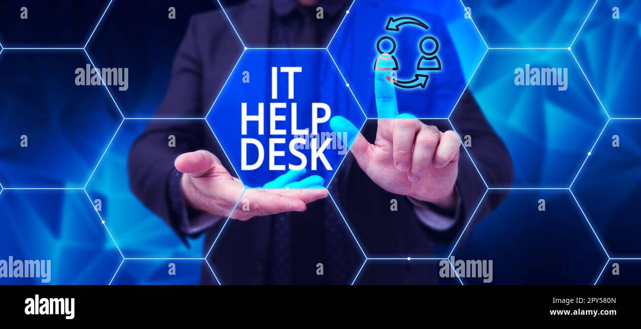 Handwriting text It Help Desk. Internet Concept Online support ...