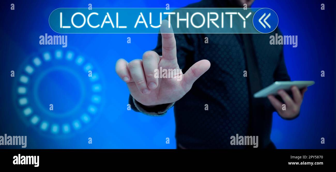 Text caption presenting Local Authority. Word for the group of people ...