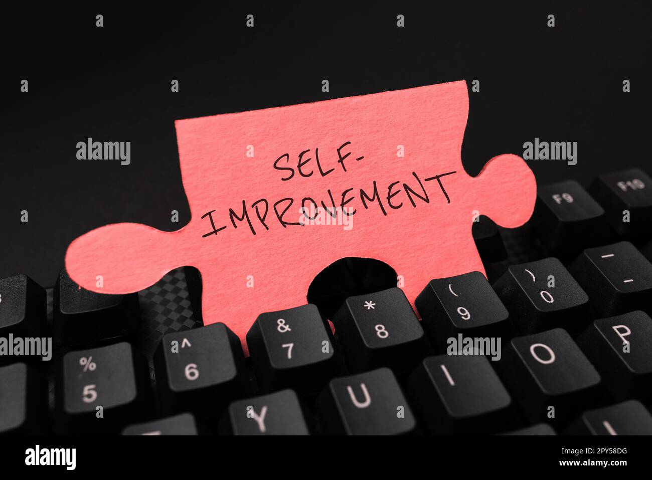 Sign displaying Self Improvement. Word for process of making yourself a ...