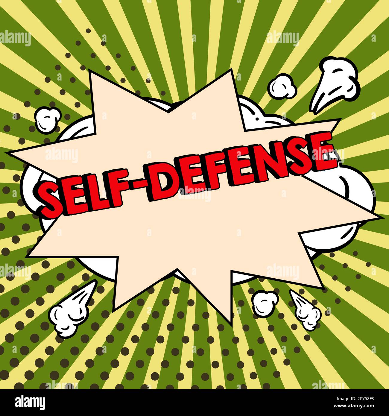 Text sign showing Self Defense. Internet Concept the act of defending ...