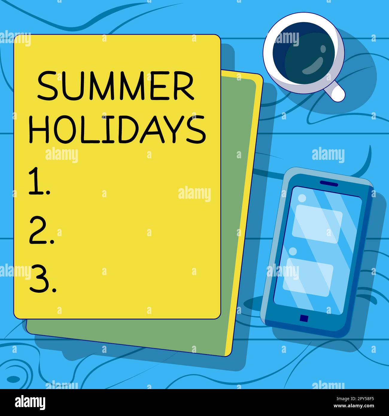 Summer Vacation Homework Clip Art