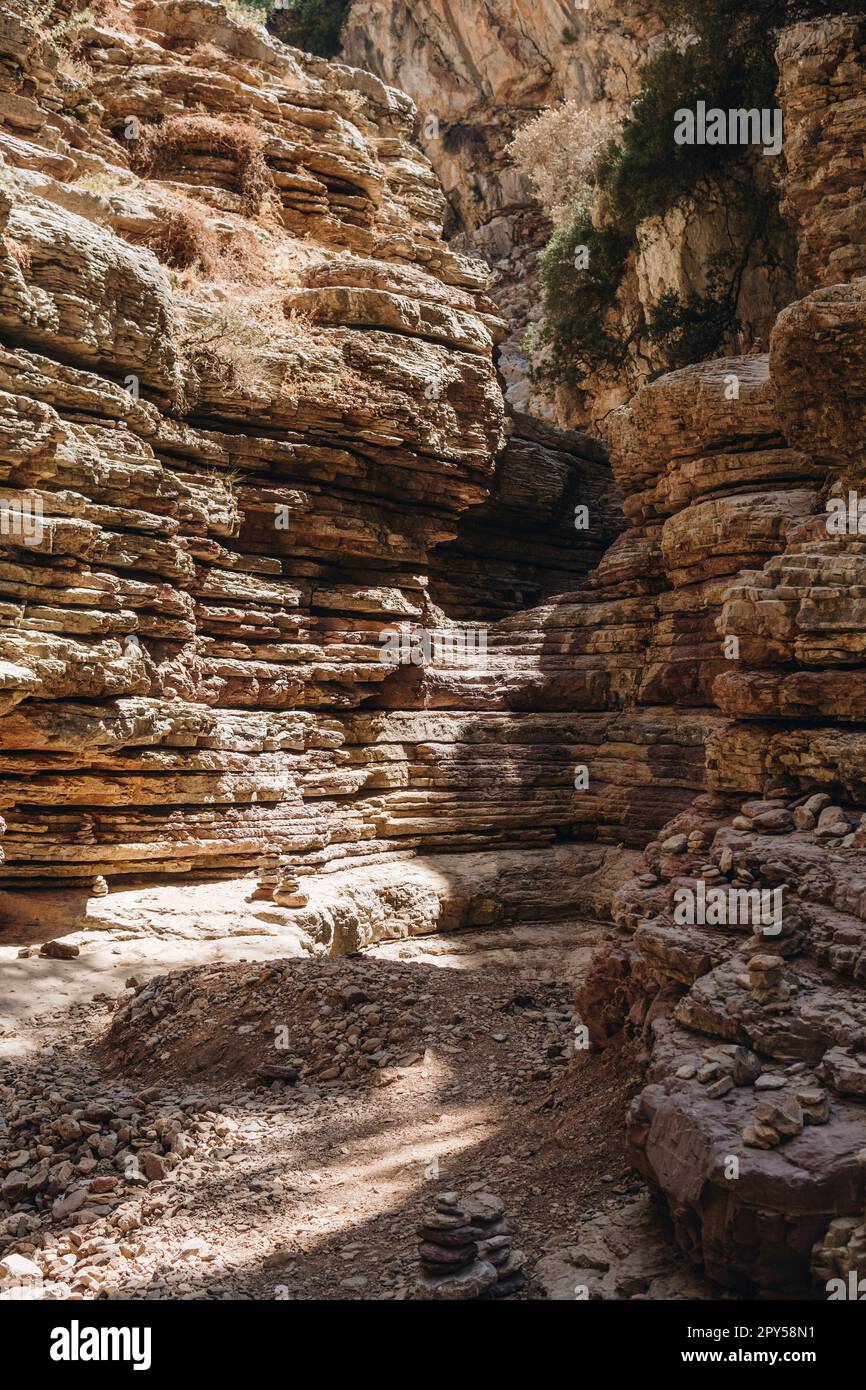 Plunge pool at the bottom of empty river valley inside of Jacob's ...