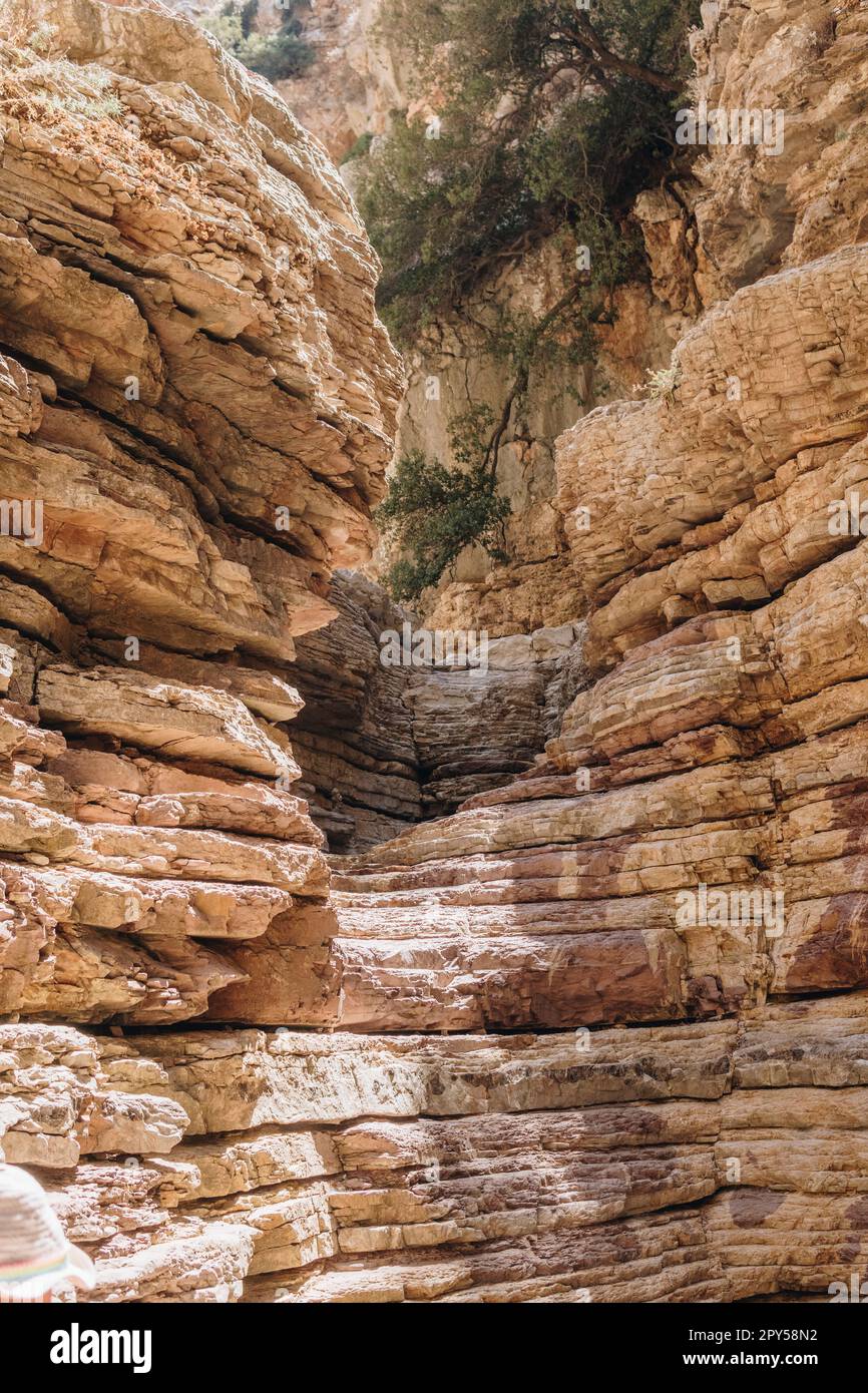 Plunge pool at the bottom of empty river valley inside of Jacob's ...