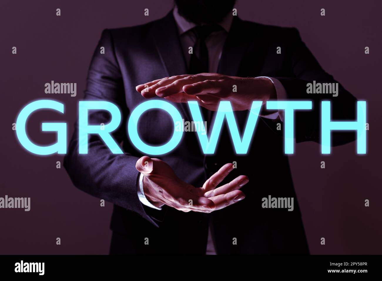 Text sign showing Growth. Internet Concept process of increasing in ...
