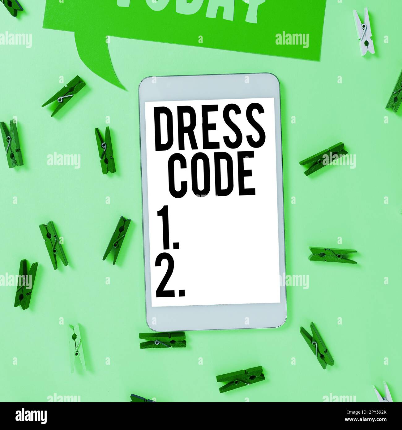 Writing displaying text Dress Code. Internet Concept an accepted way of ...