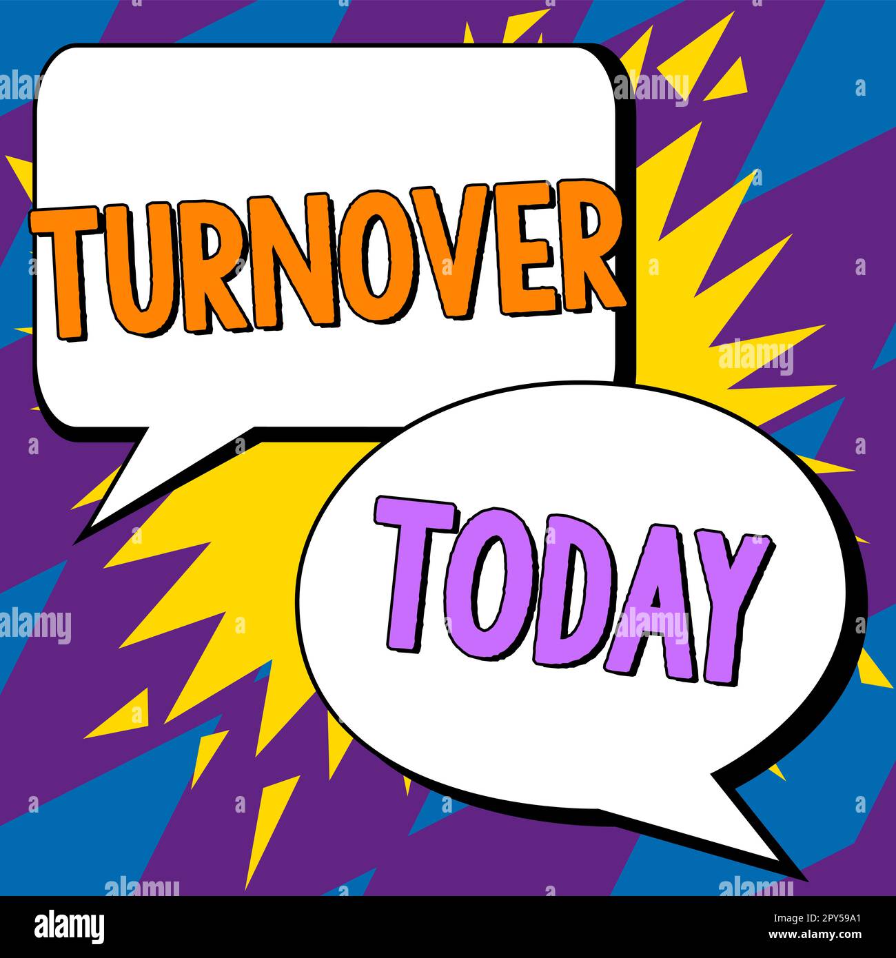 Sign displaying Turnover. Word Written on the percentage of workers who ...