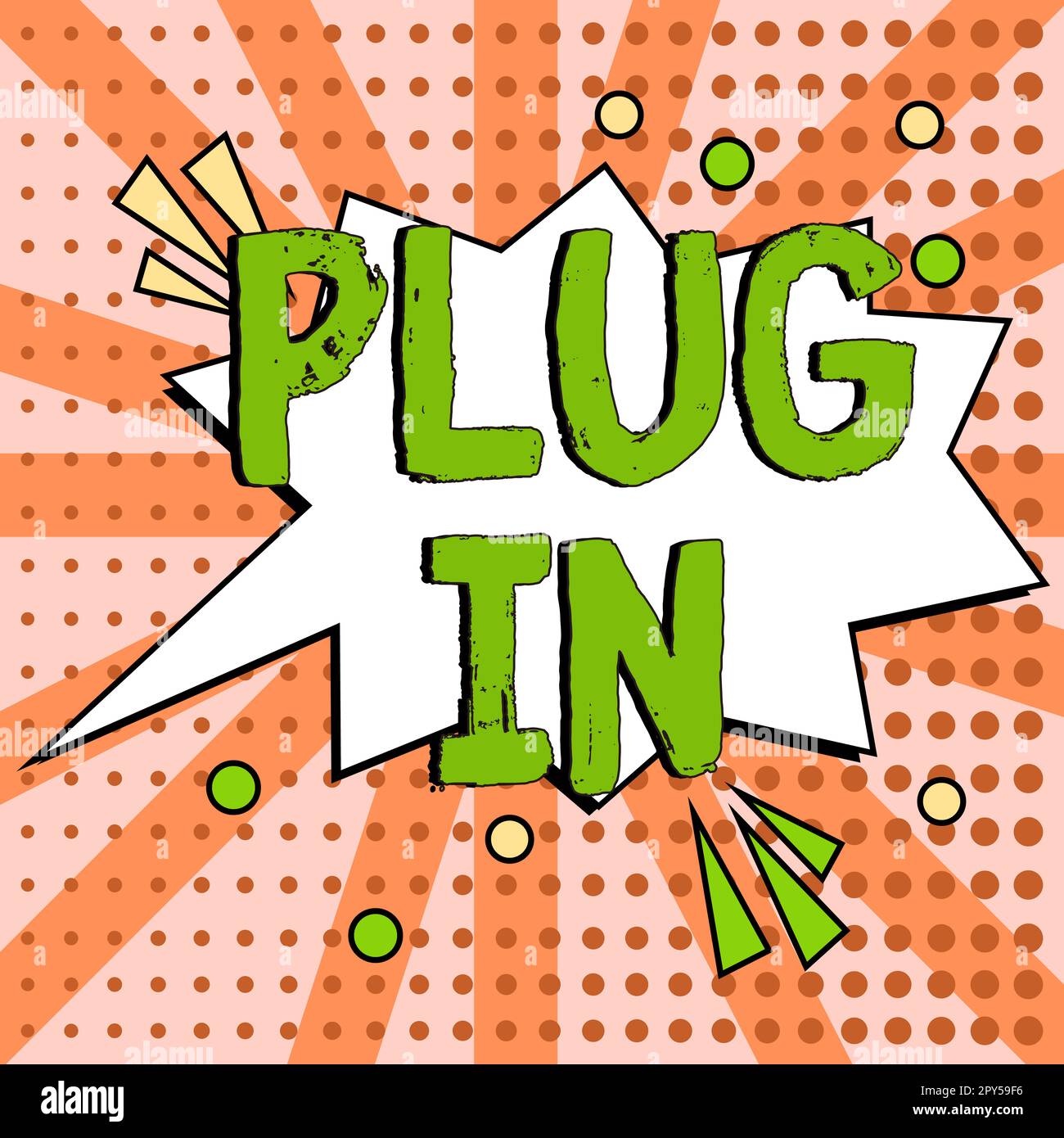 Conceptual display Plug In. Concept meaning putting device into ...