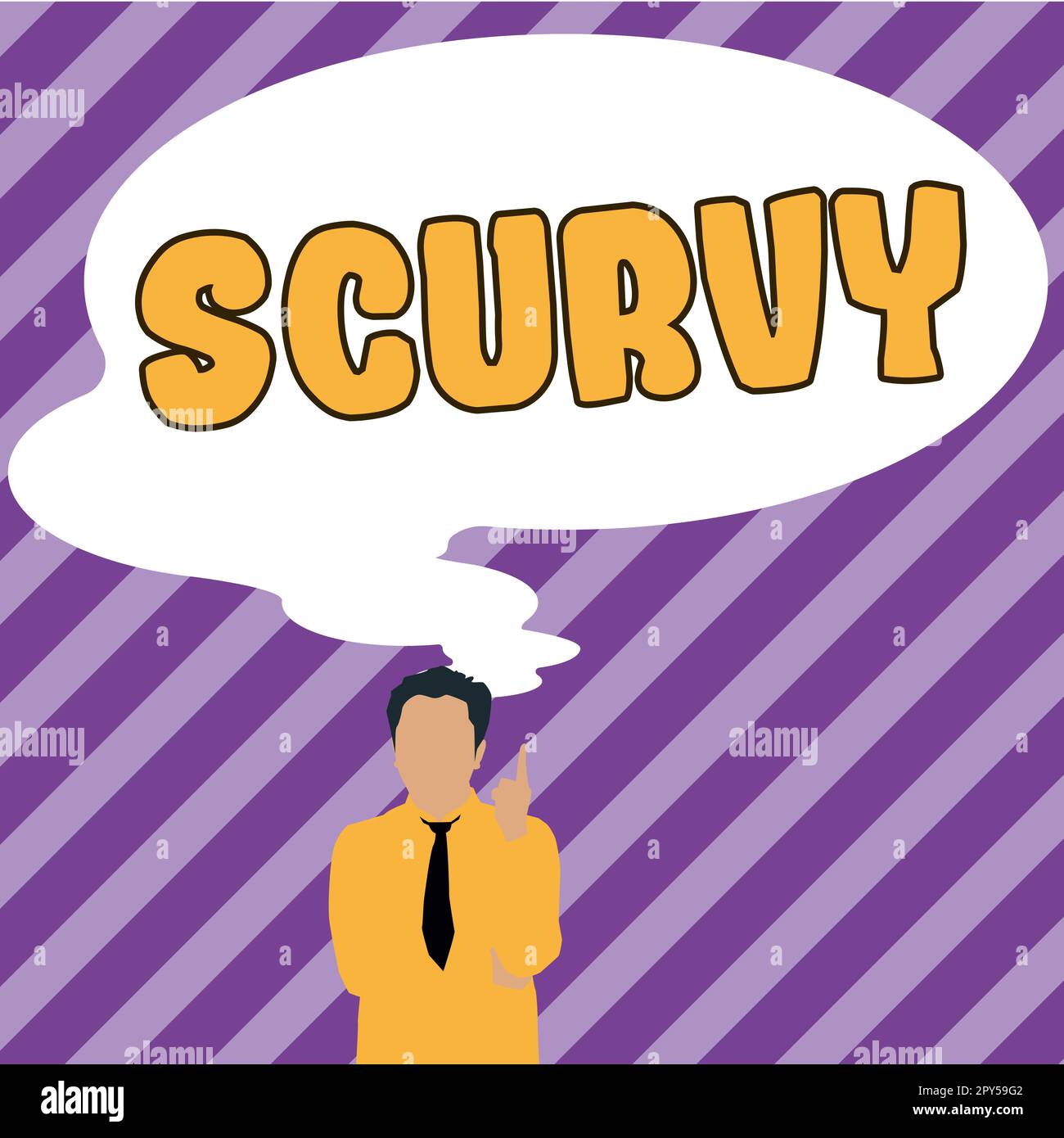 Conceptual caption Scurvy. Business concept disease caused by a lack of ...