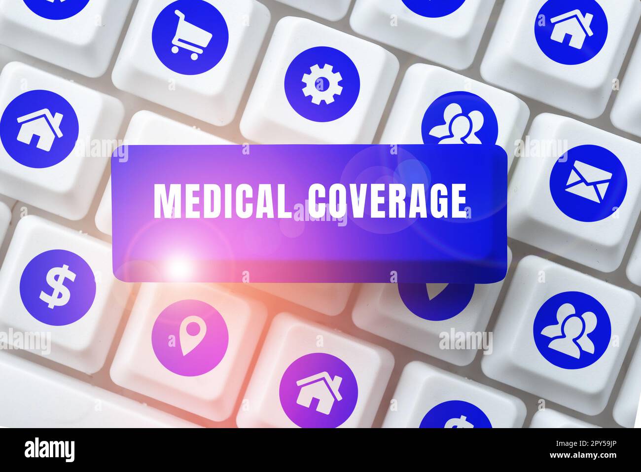 Handwriting text Medical Coverage. Business approach inclusion within ...