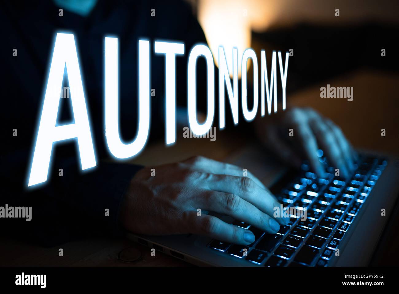 Conceptual display Autonomy. Business idea vehicle that can guide ...