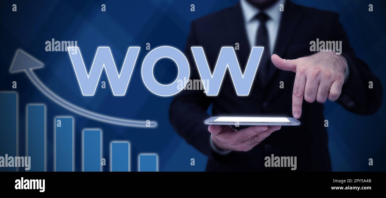 Conceptual display Wow. Business overview Expressing astonishment and ...