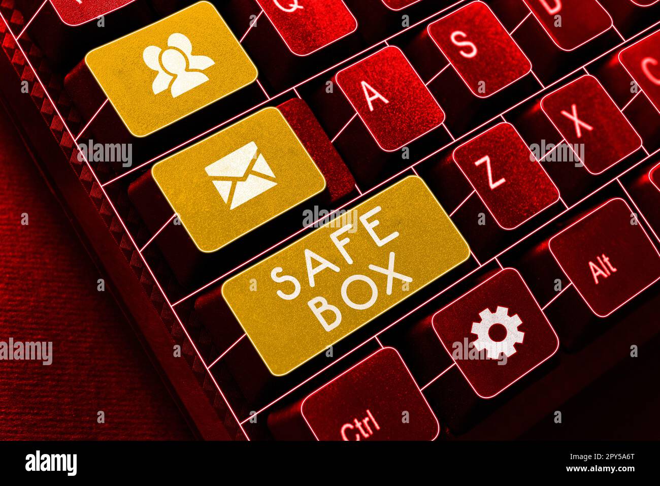 Sign displaying Safe Box. Concept meaning A small structure where you ...