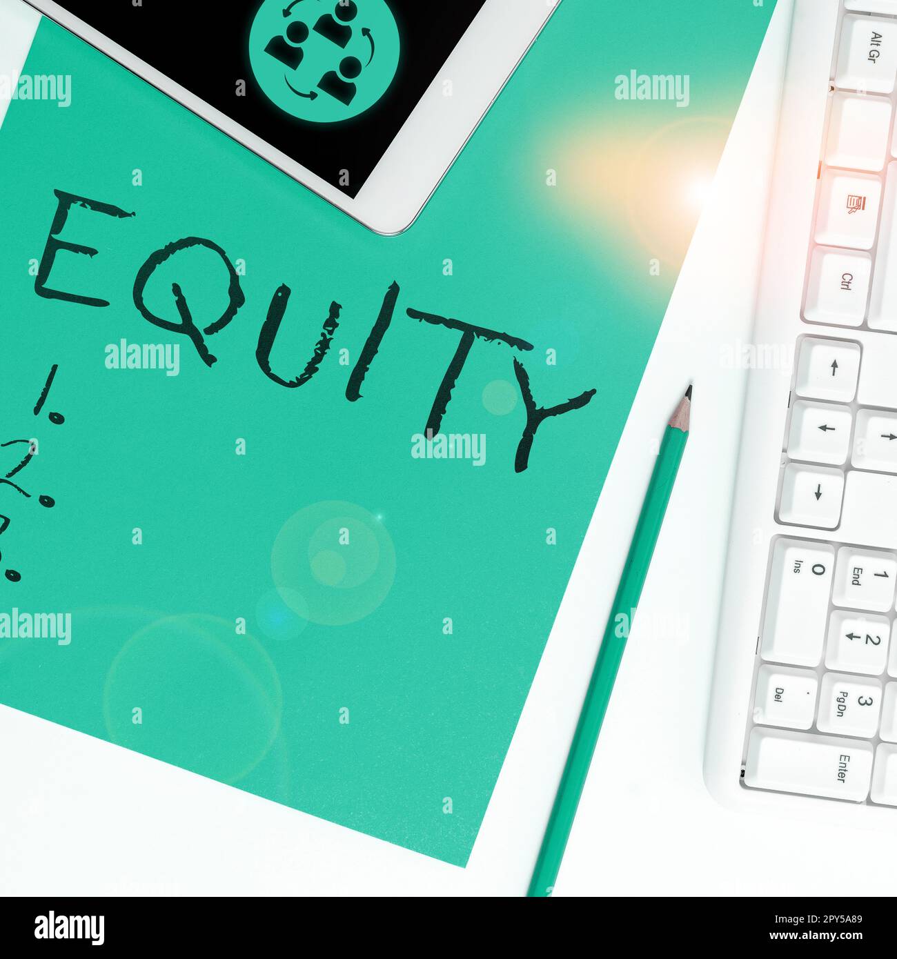 Writing displaying text Equity. Concept meaning quality of being fair ...