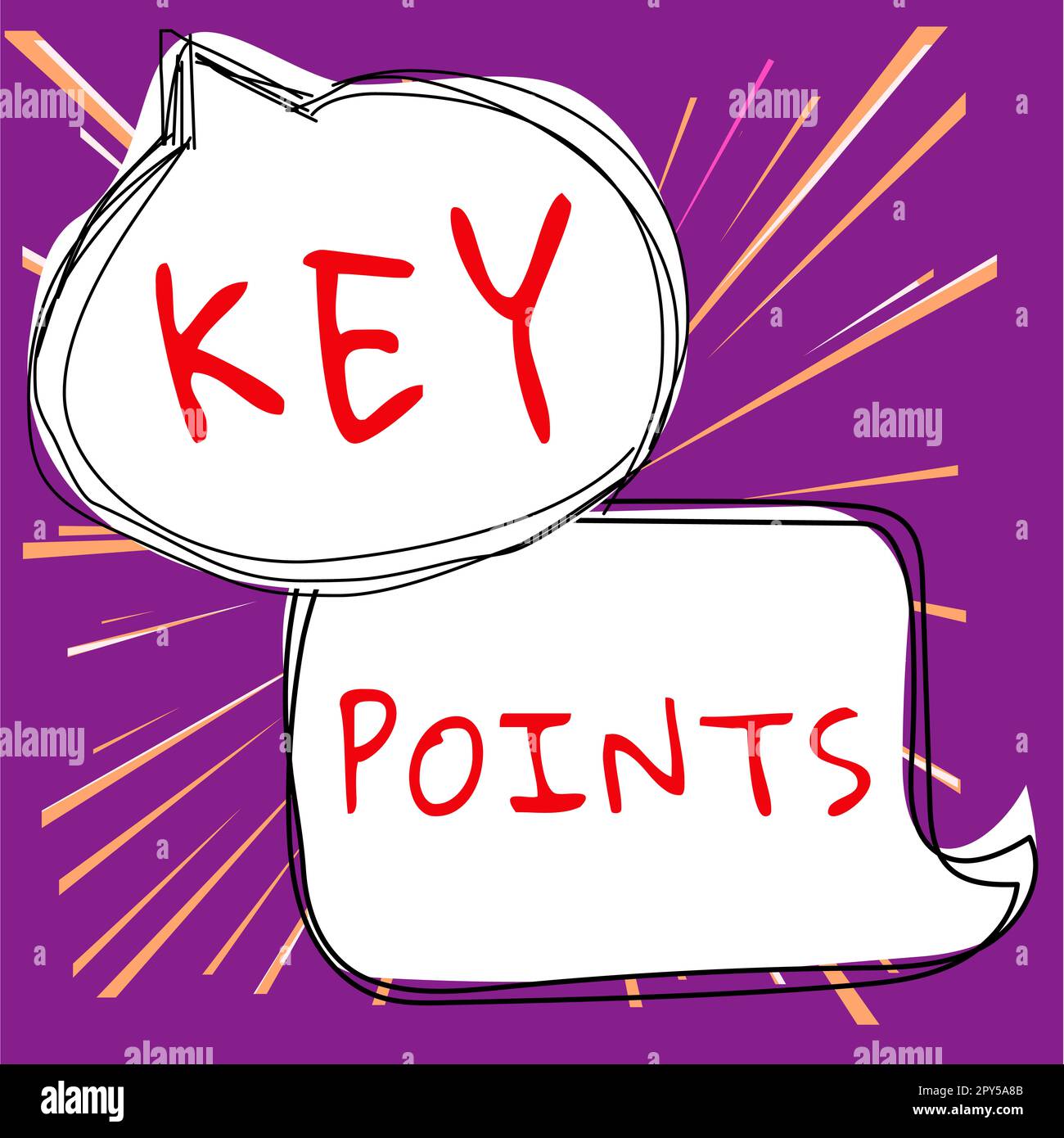 Text caption presenting Key Points. Business overview most important ...