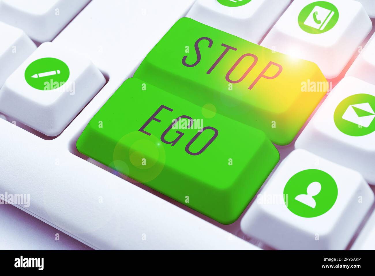 Sign displaying Stop Ego. Internet Concept Control your obsession about ...