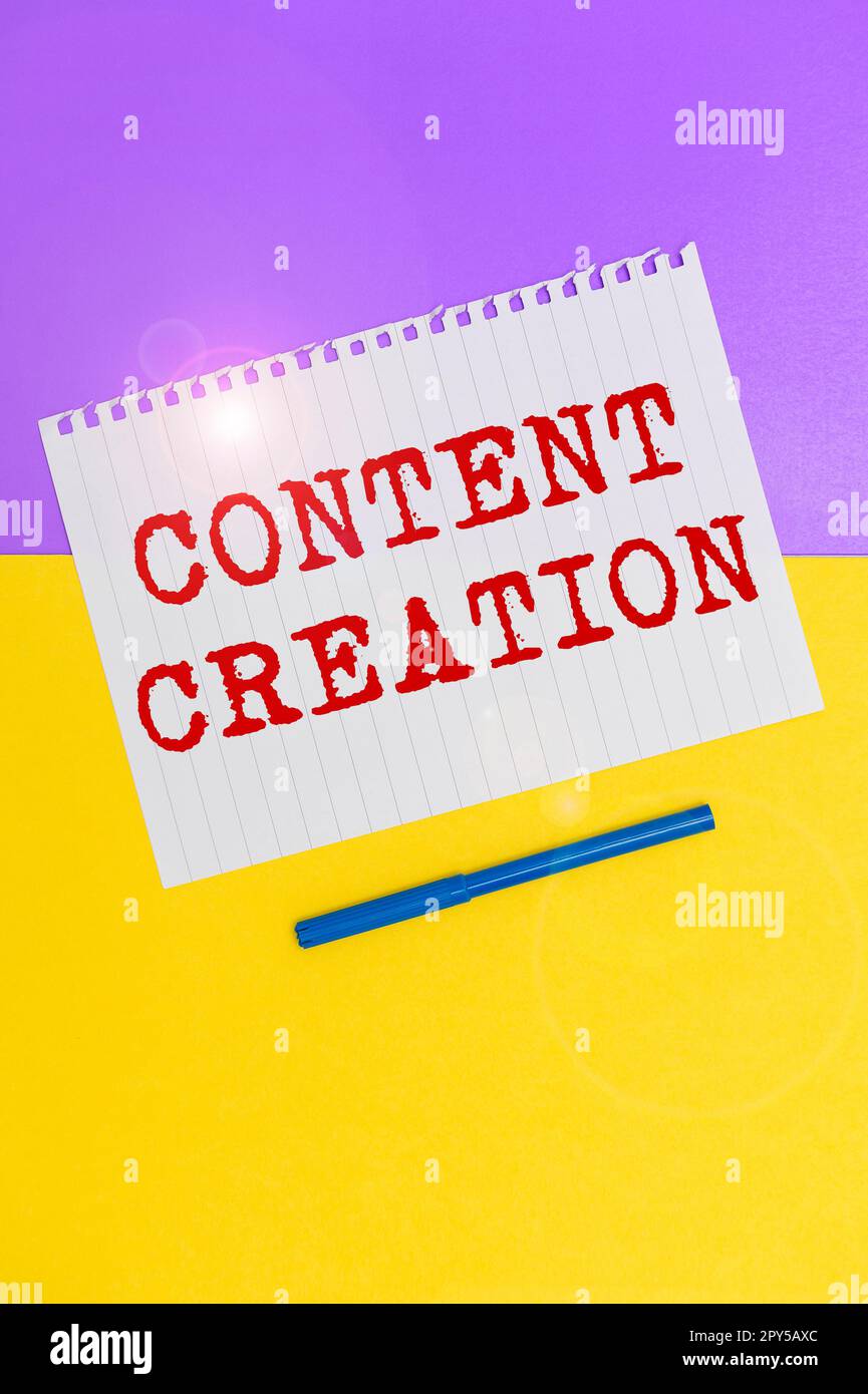 Handwriting text Content Creation. Word Written on contribution of ...