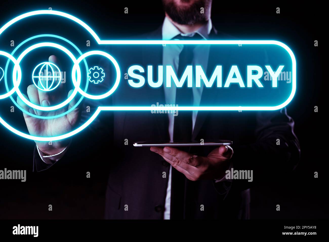 Conceptual caption Summary. Business overview Brief Statement Abstract ...