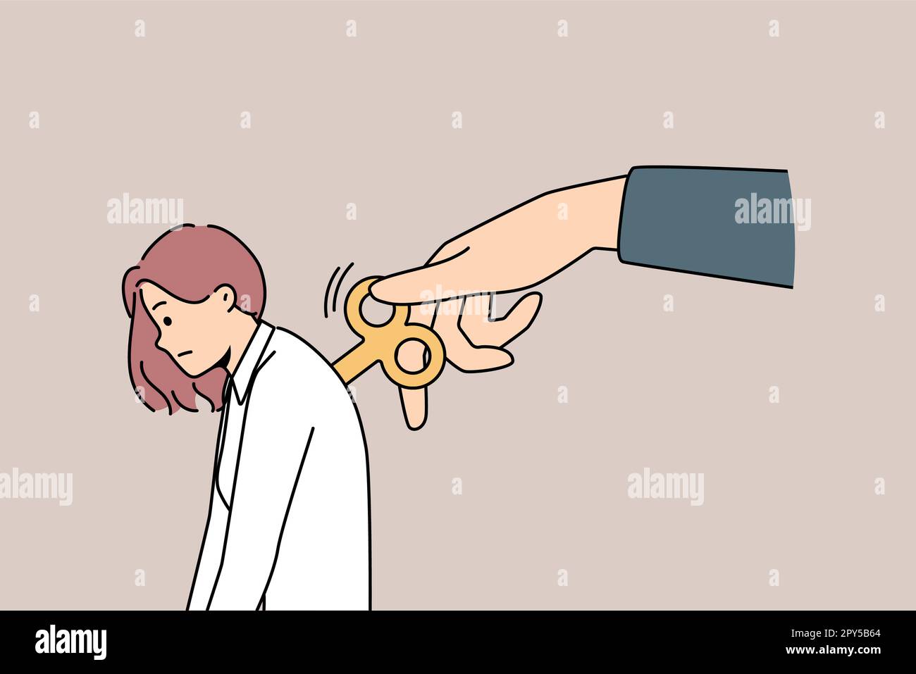 Stressed Out Cartoon Girl