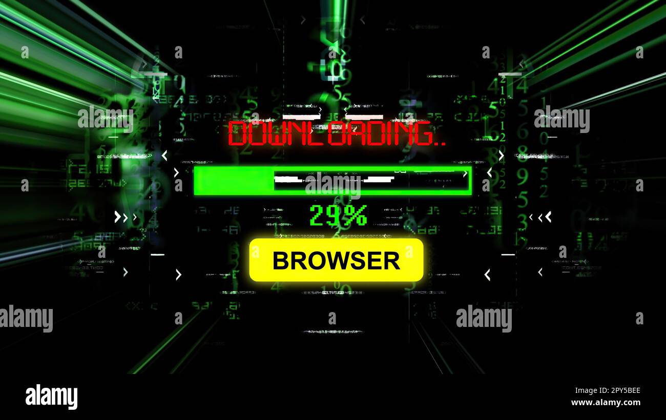 Browser download progress bar on the screen Stock Photo - Alamy