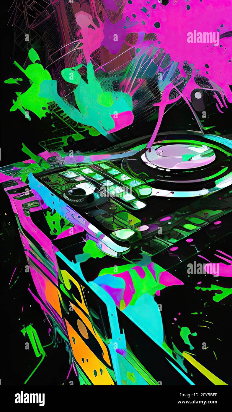 Music background with splash watercolor Stock Photo - Alamy