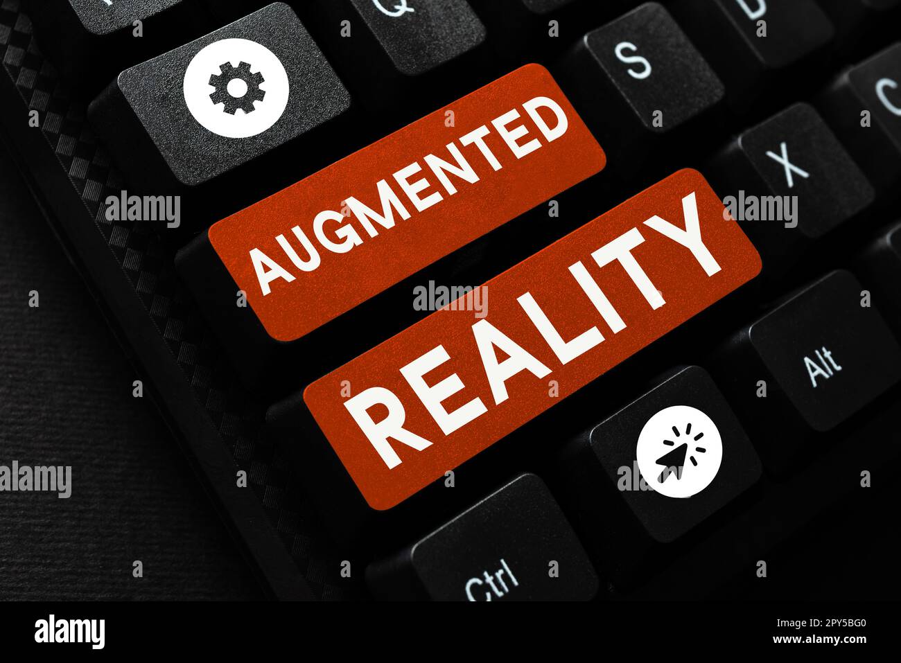 Sign displaying Augmented Reality. Business overview technology that ... Sign displaying Augmented Reality. Business overview technology that ...