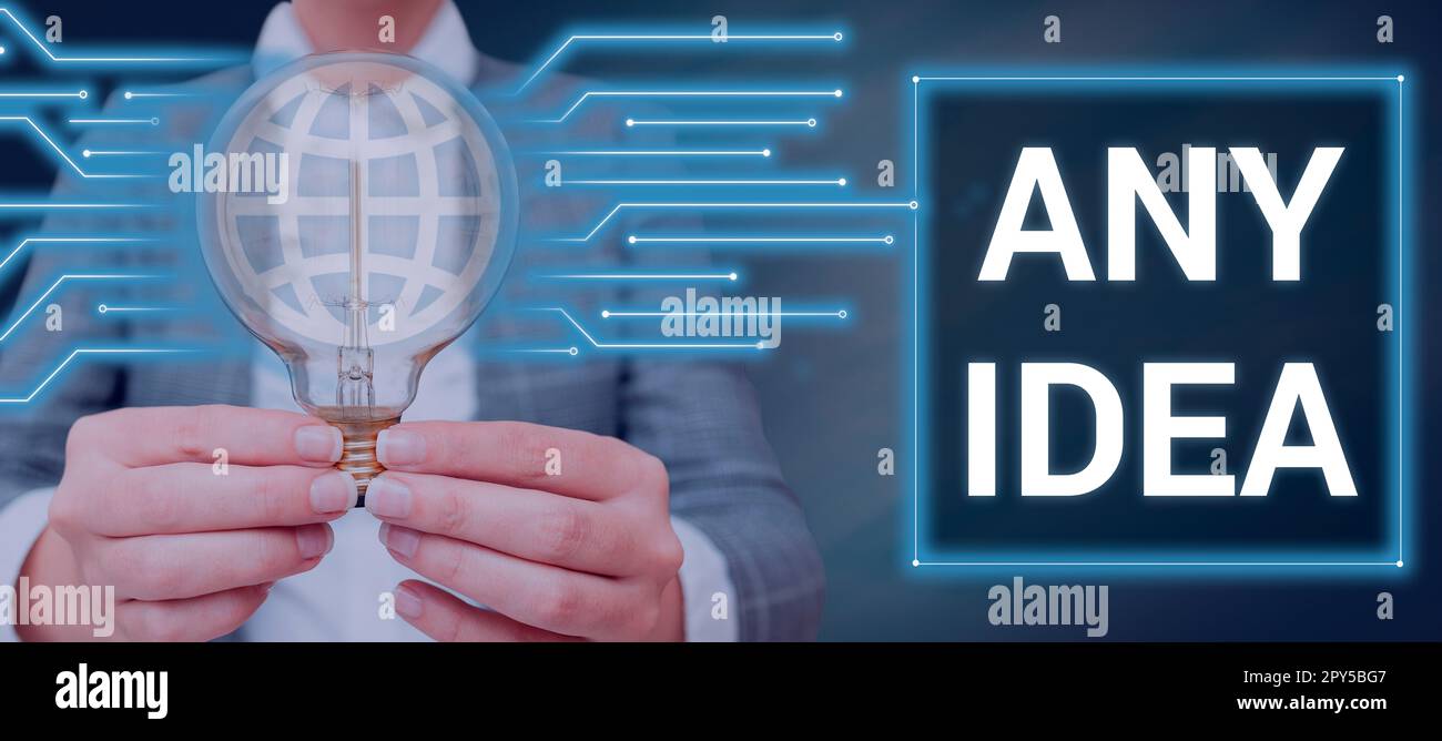 Conceptual display Any Idea. Conceptual photo Asking people if they ...