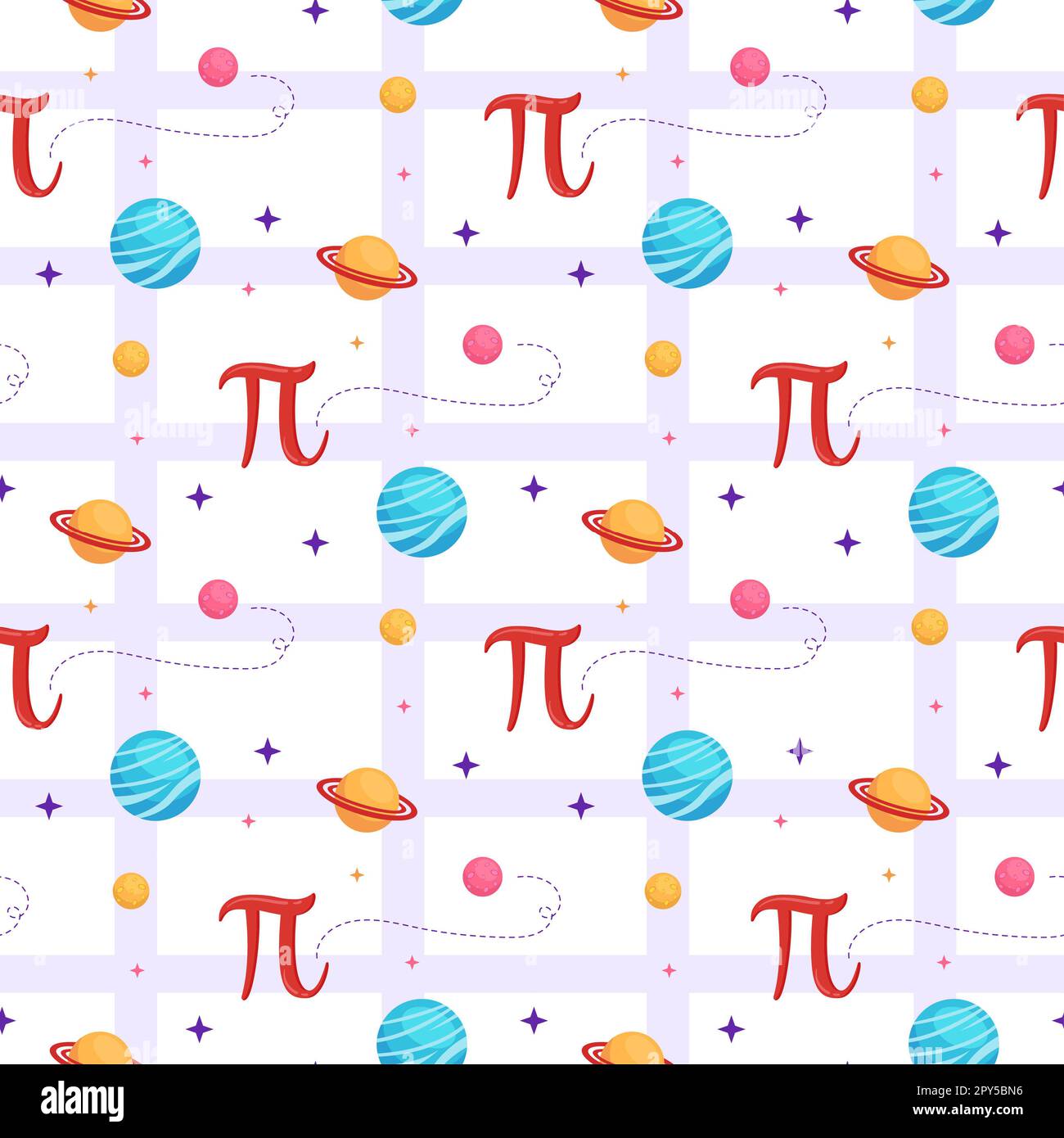Pi Day Seamless Pattern Design with Mathematical Constants or Baked Pie ...