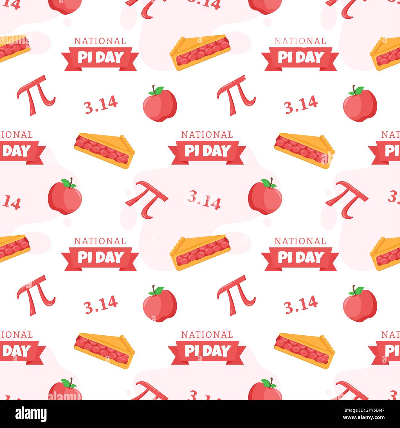 Pi Day Seamless Pattern Design with Mathematical Constants or Baked Pie ...