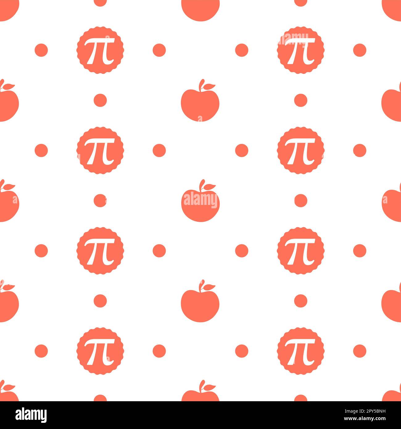 Pi Day Seamless Pattern Design with Mathematical Constants or Baked Pie ...