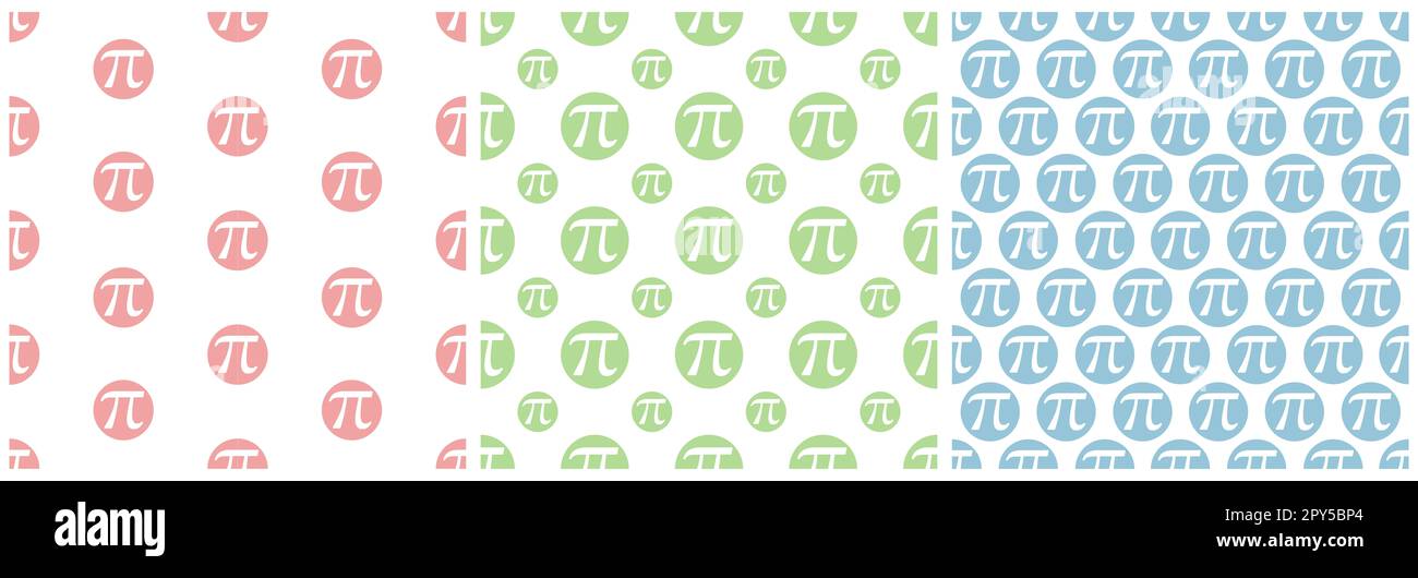 Set of Pi Day Seamless Pattern Design with Mathematical Constants or ...