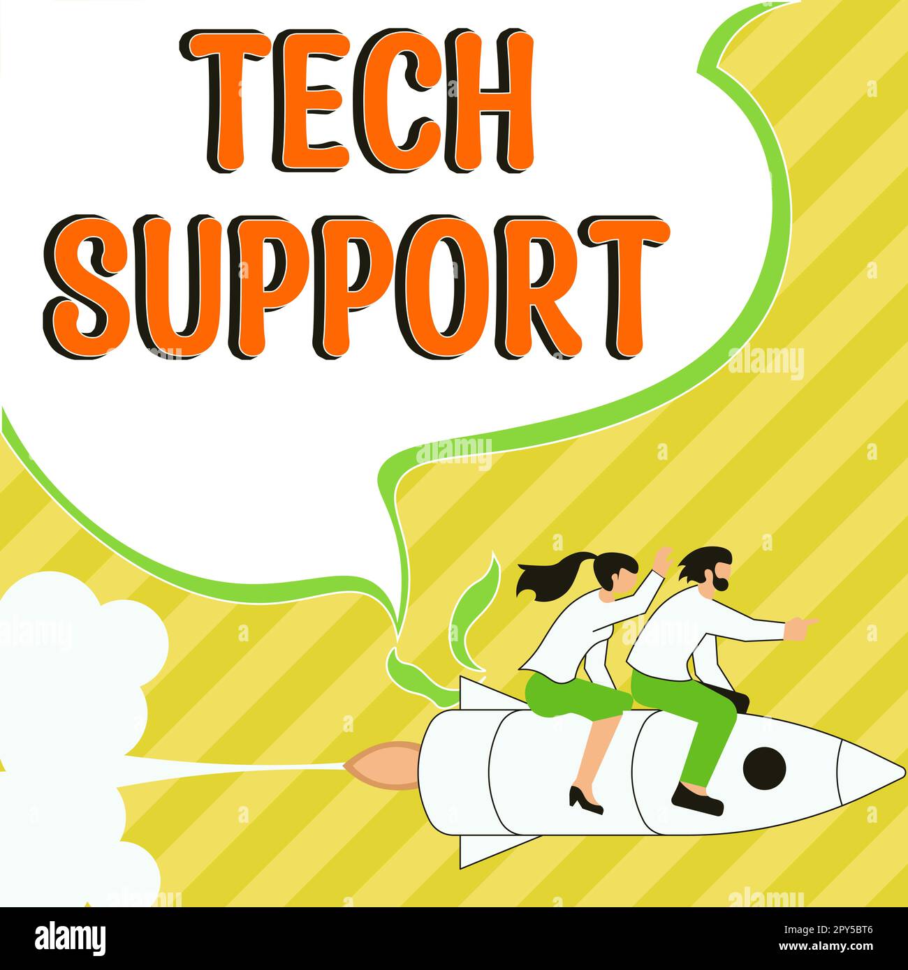 Text caption presenting Tech Support. Internet Concept Assisting ...
