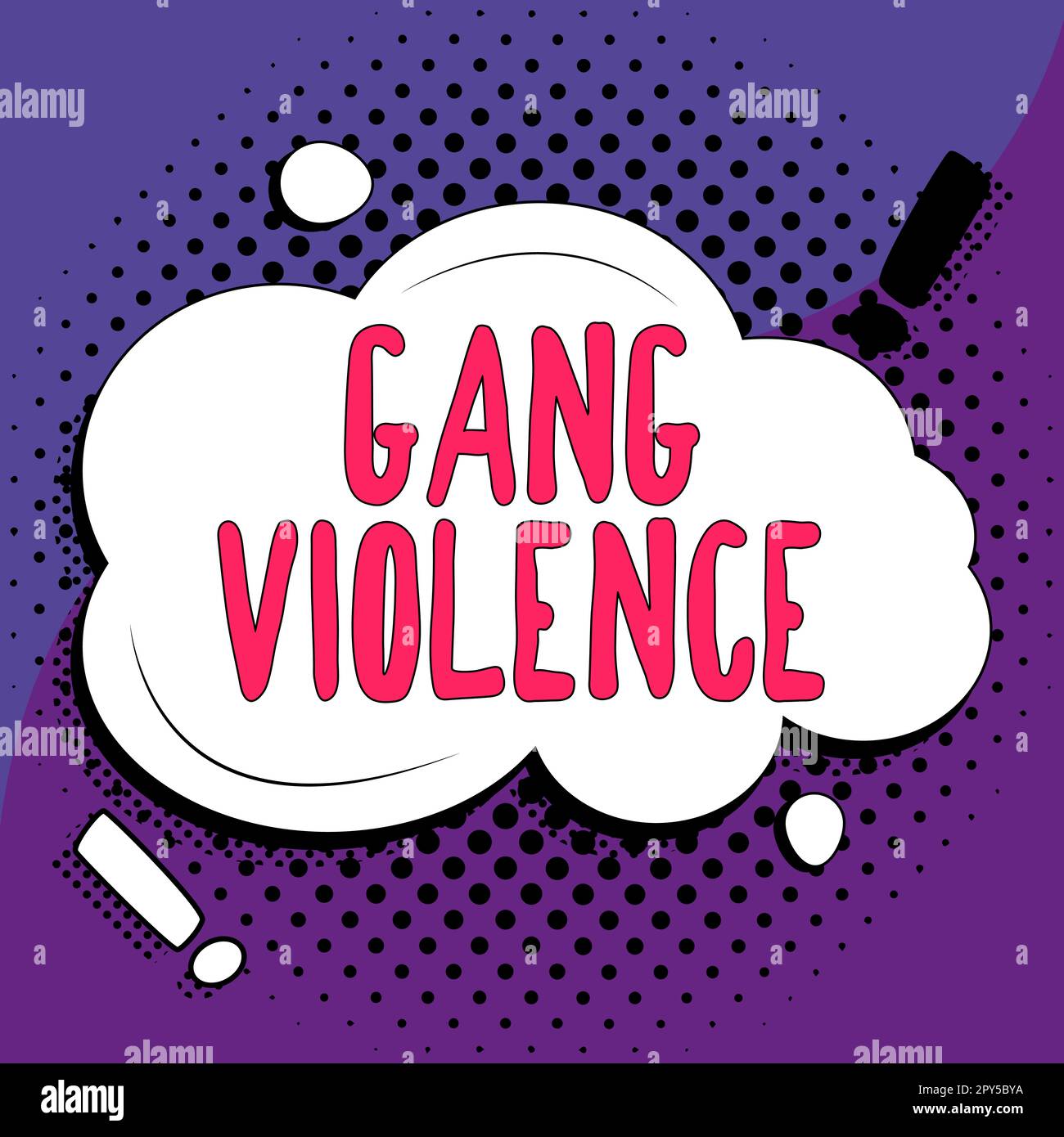 Hand writing sign Gang Violence. Business showcase infringement of the ...