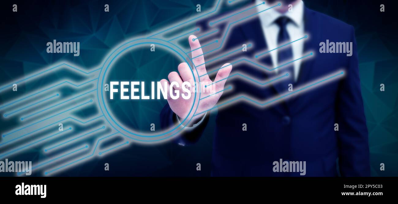 Sign displaying Feelings. Conceptual photo causing happy positive ...