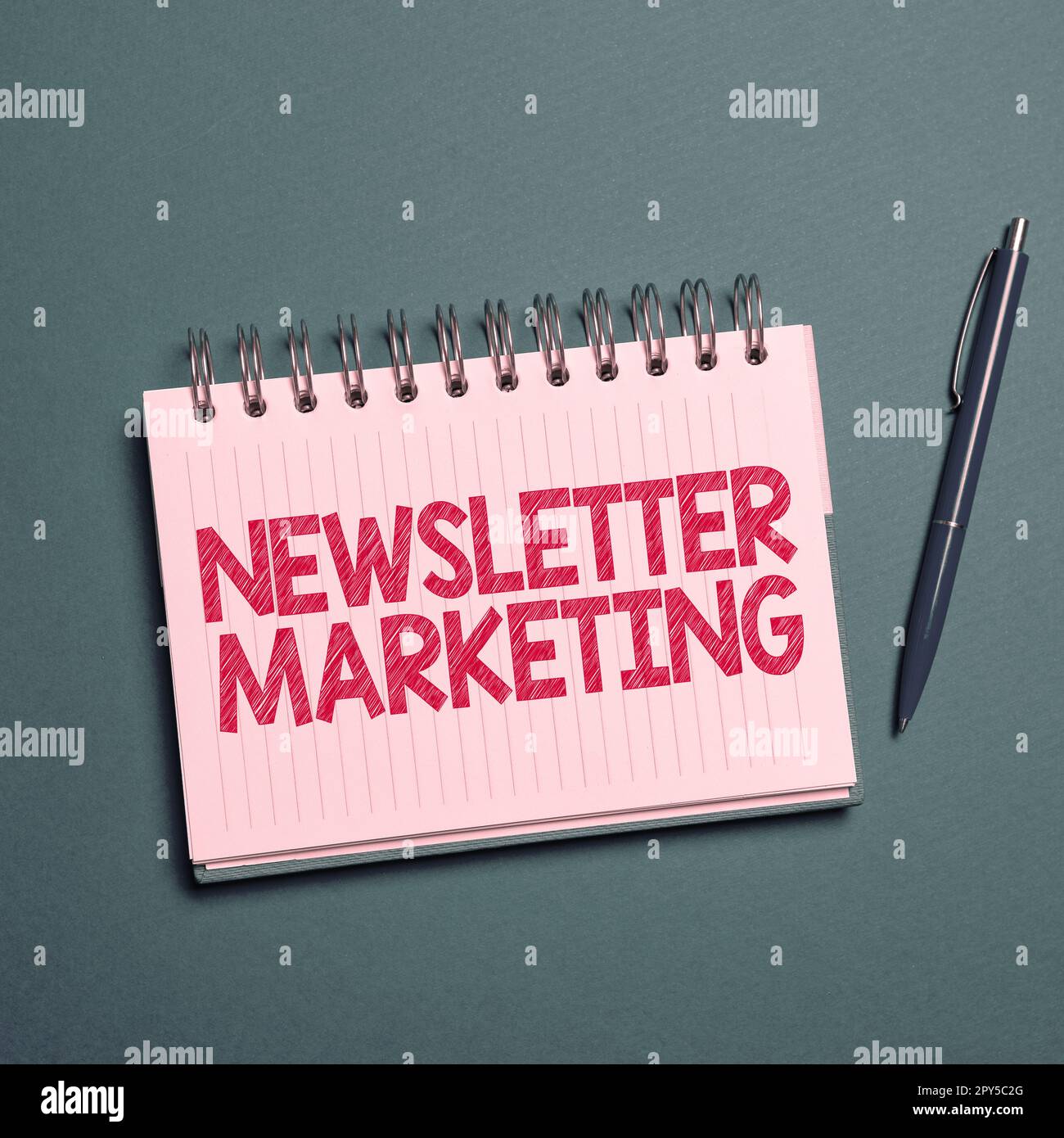 Text showing inspiration Newsletter Marketing. Business overview act of ...