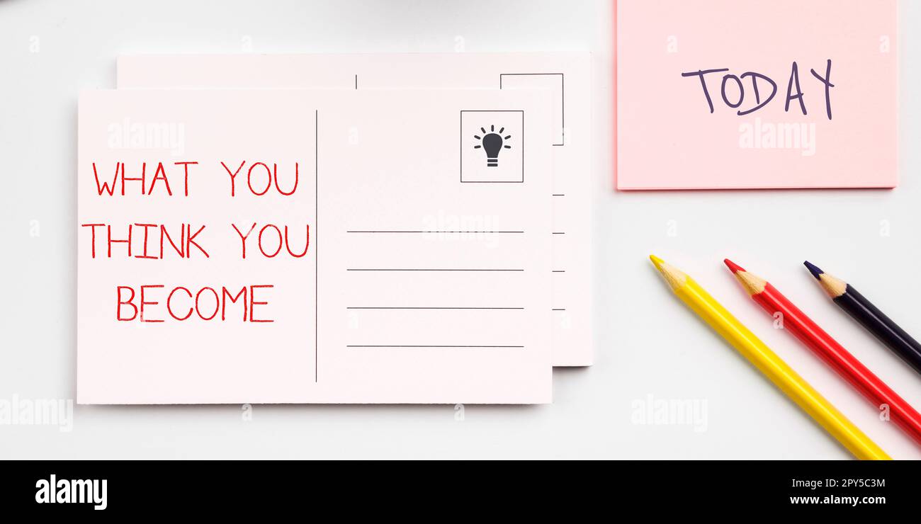 Conceptual display What You Think You Become. Internet Concept being ...