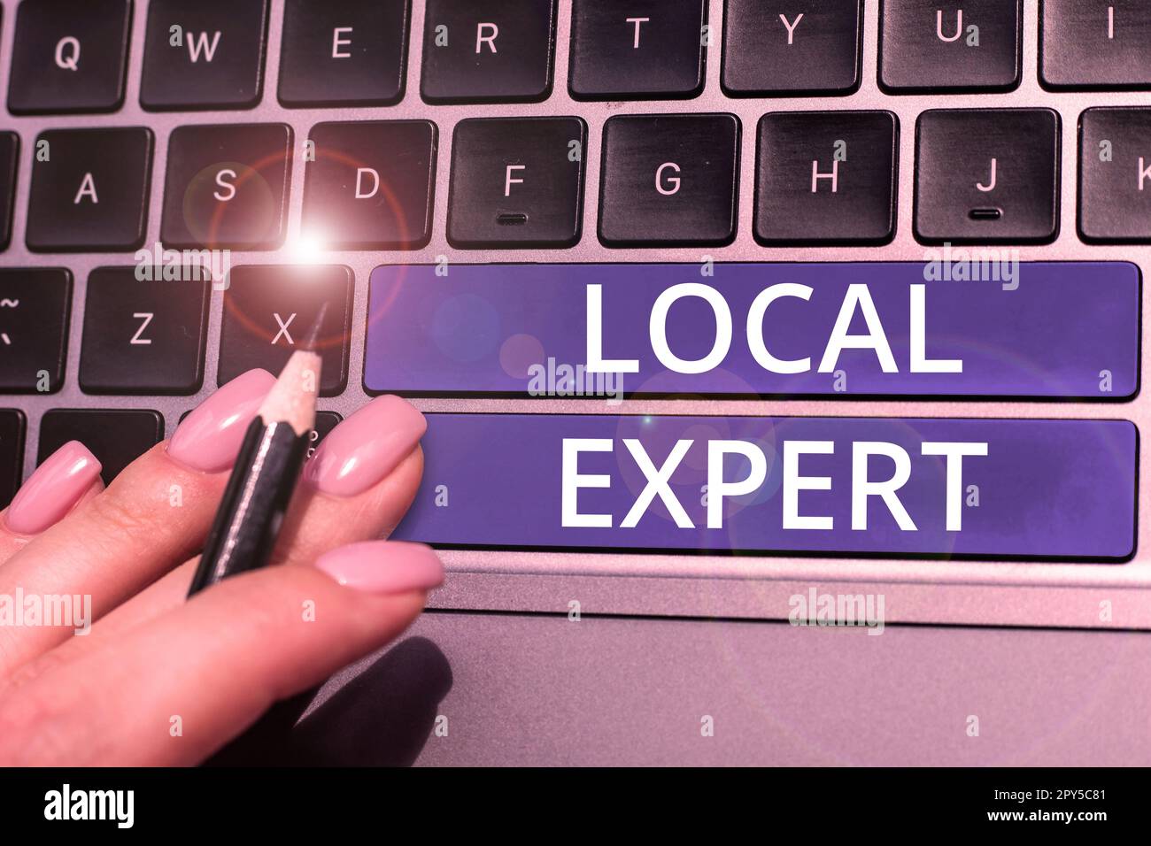Hand writing sign Local Expert. Internet Concept offers expertise and assistance in booking ...