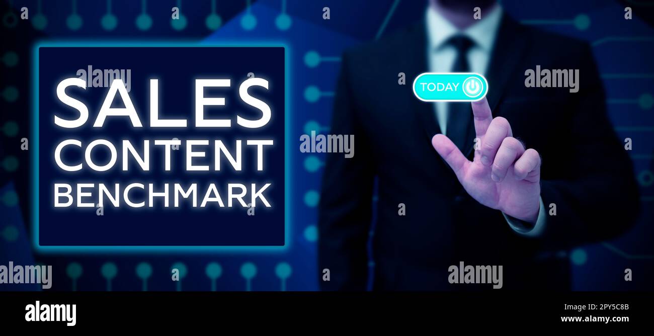 Text caption presenting Sales Content Benchmark. Business overview ... Text caption presenting Sales Content Benchmark. Business overview ...