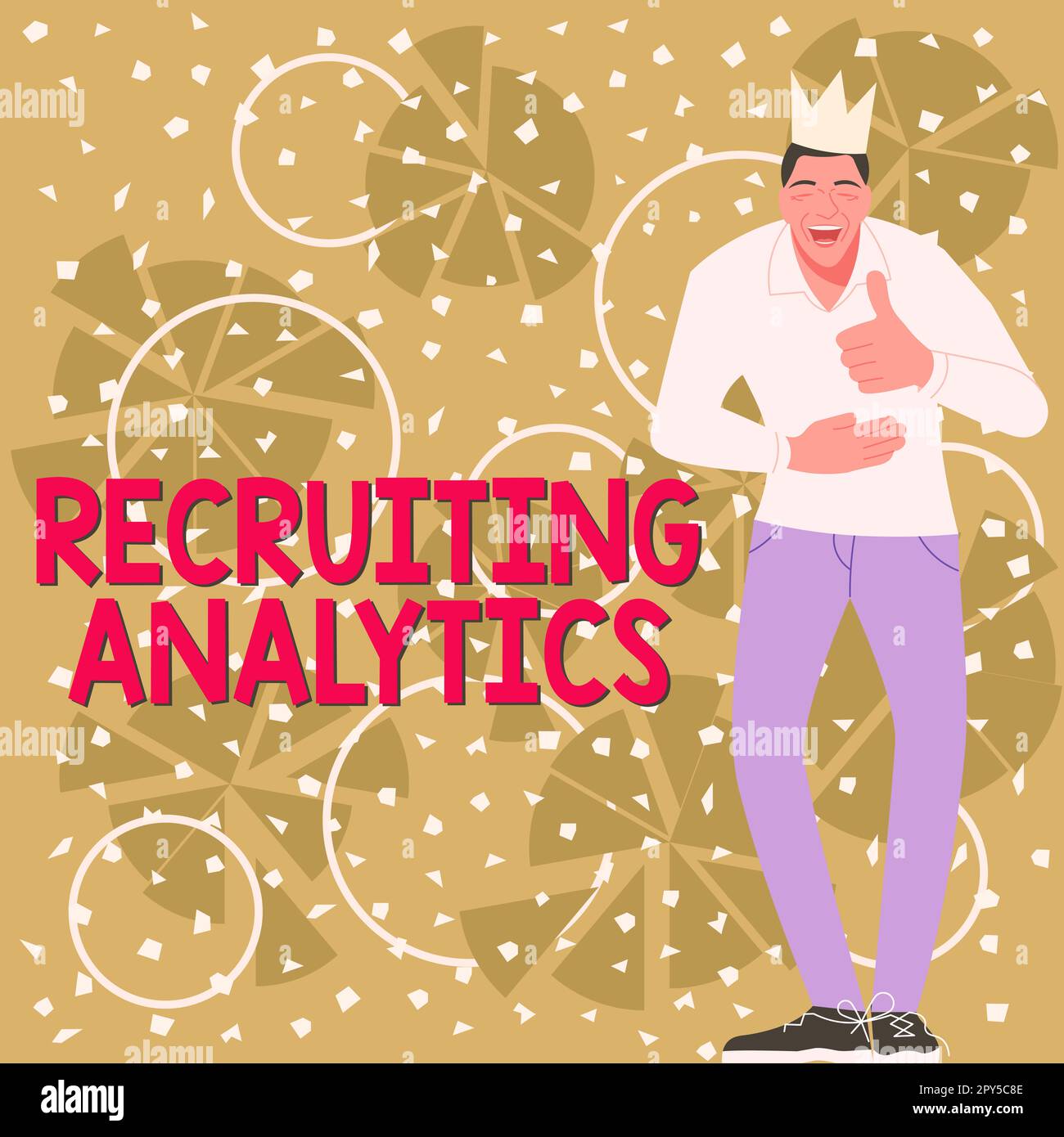 Text caption presenting Recruiting Analytics. Conceptual photo used to ...