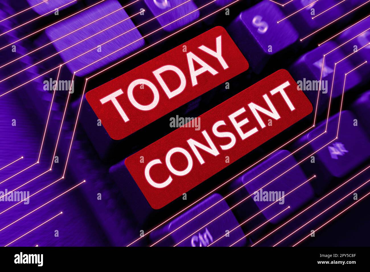 Hand writing sign Consent. Word for general agreement about particular ...