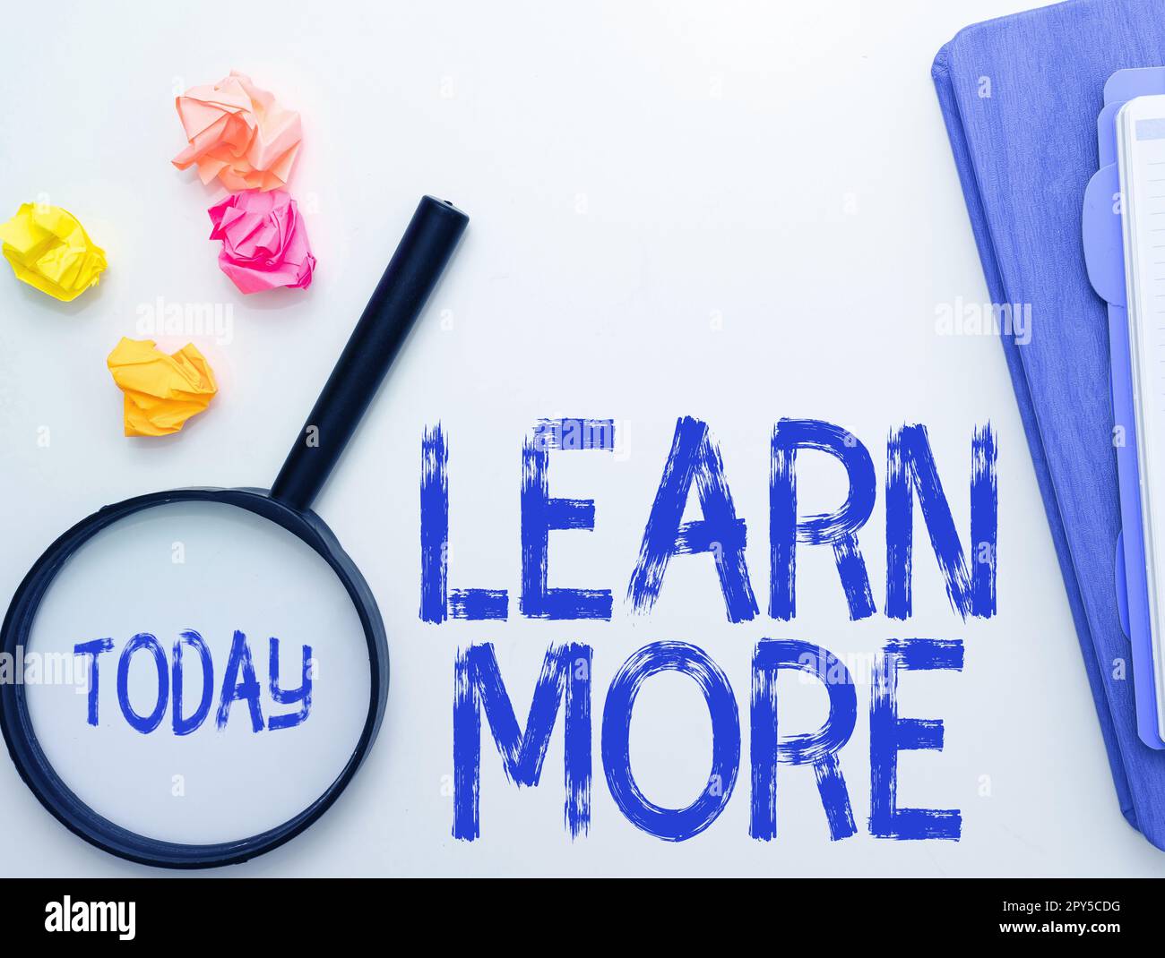 Text caption presenting Learn More. Business idea Deepen knowledge of ...