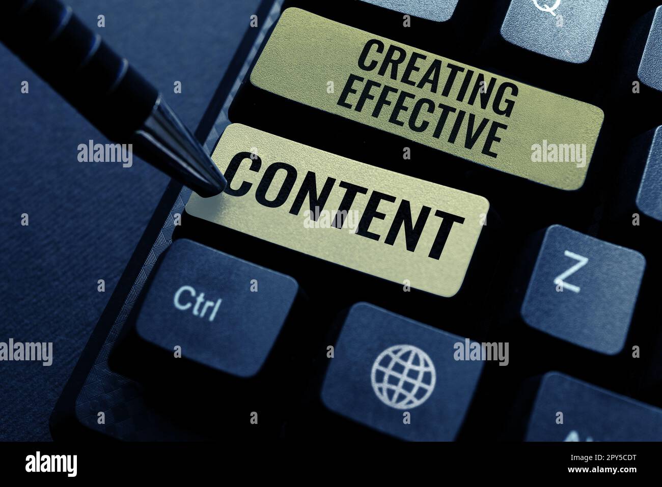 Text sign showing Creating Effective Content. Business showcase ...