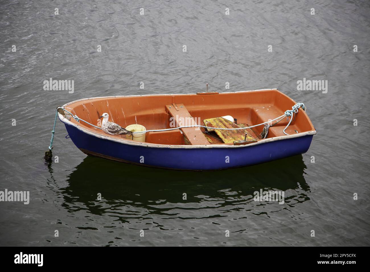 Small boat on the water Stock Photo - Alamy